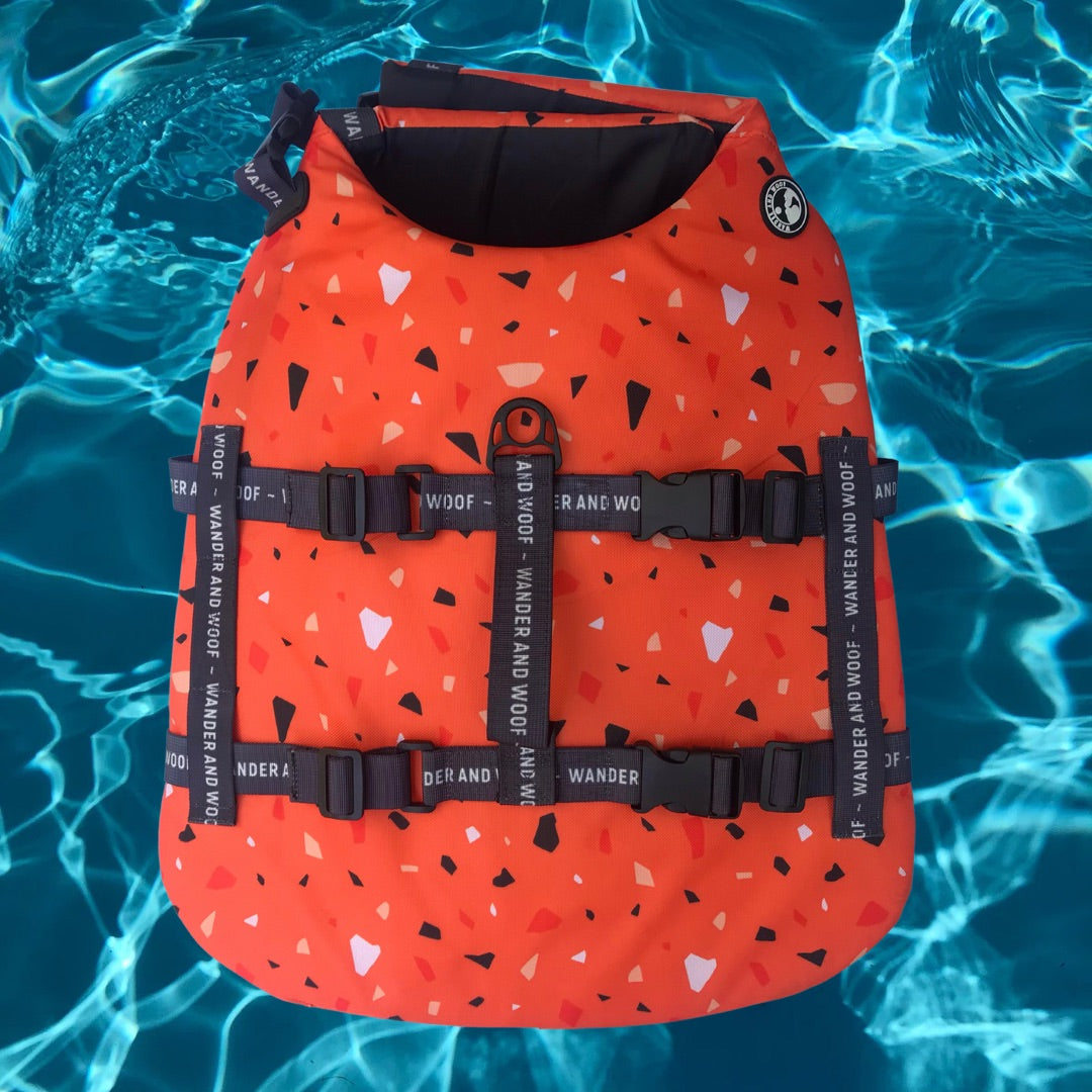 Tangerine Terrazzo Dog Float – Wander and Woof